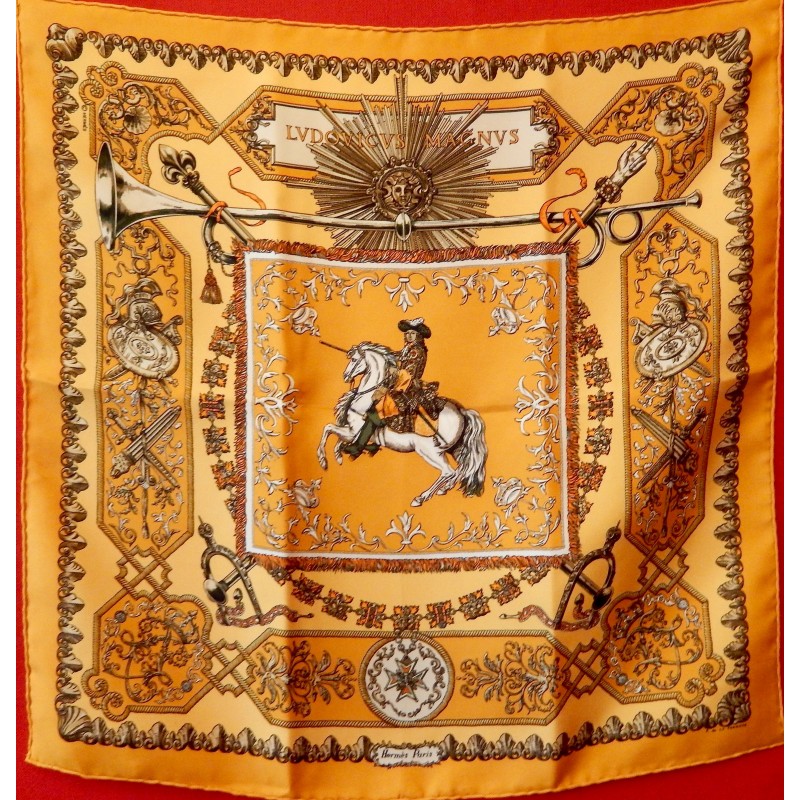 Pochette gavroche Hermès Ludovicus Magnus (Louis XIV)
