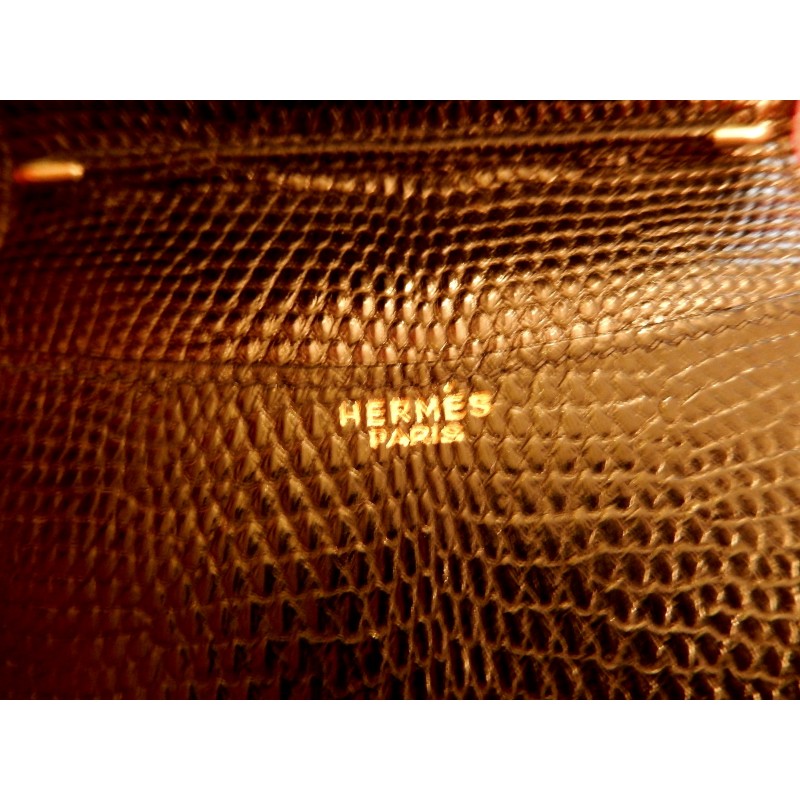 Agenda lézard Hermès petit modele, stylo argent