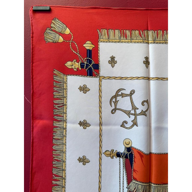 Carré foulard Hermès Vue du carrosse arrière de la galère La Reale